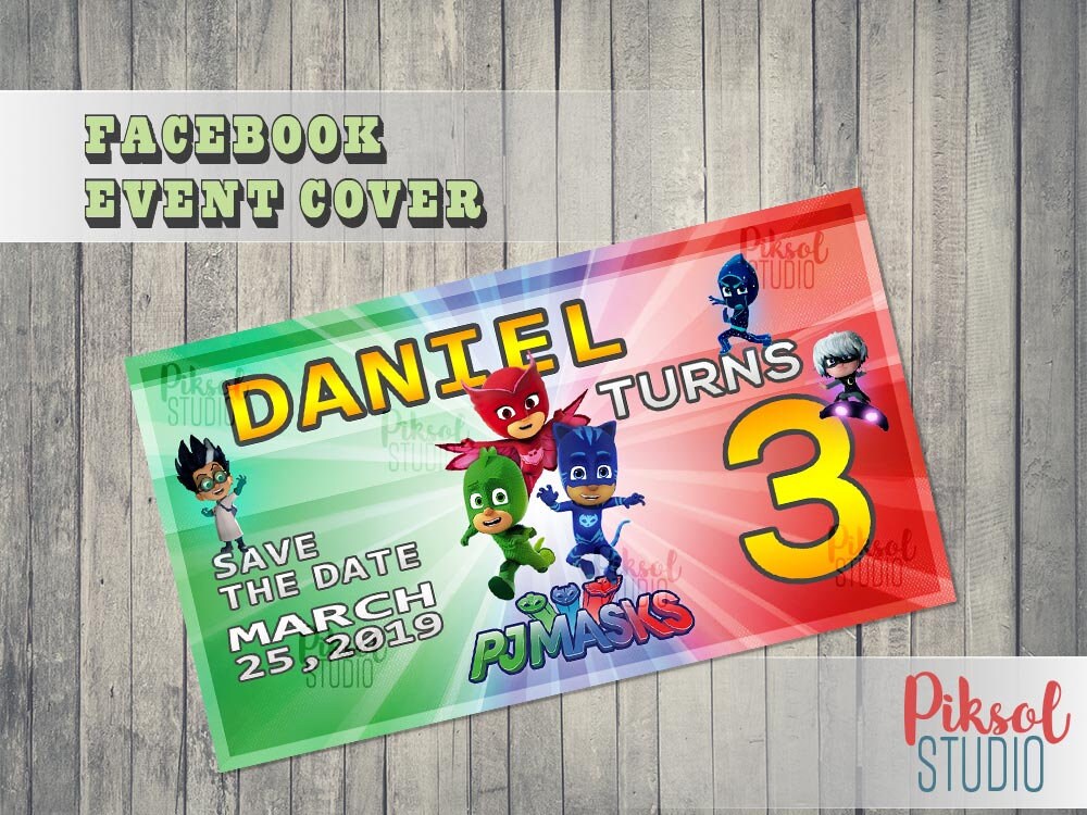 Invitación PJ Masks, 5x7 o 4x6, invitación digital de cumpleaños PJ ...