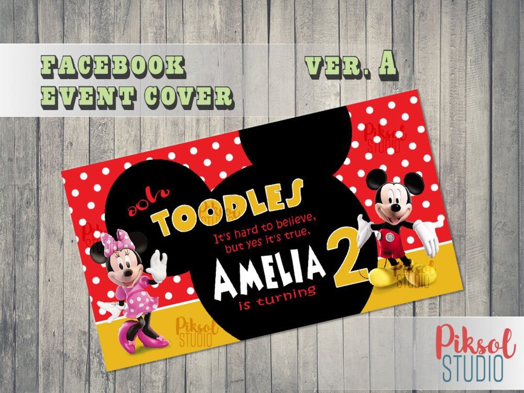 Mickey & Minnie Facebook Event Cover - Birthday - Digital File - Etsy