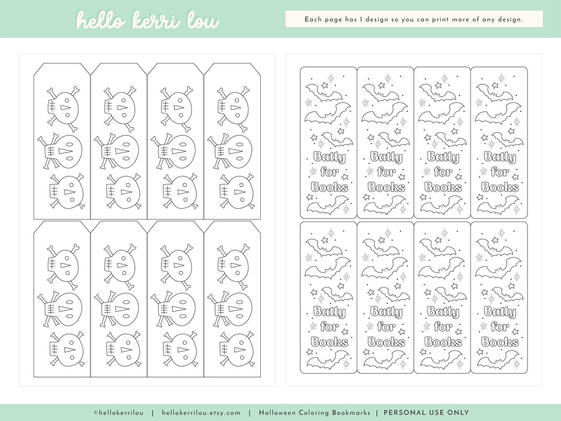 Reading Printable Coloring Bookmarks for Adults & Kids, Library Gifts ...