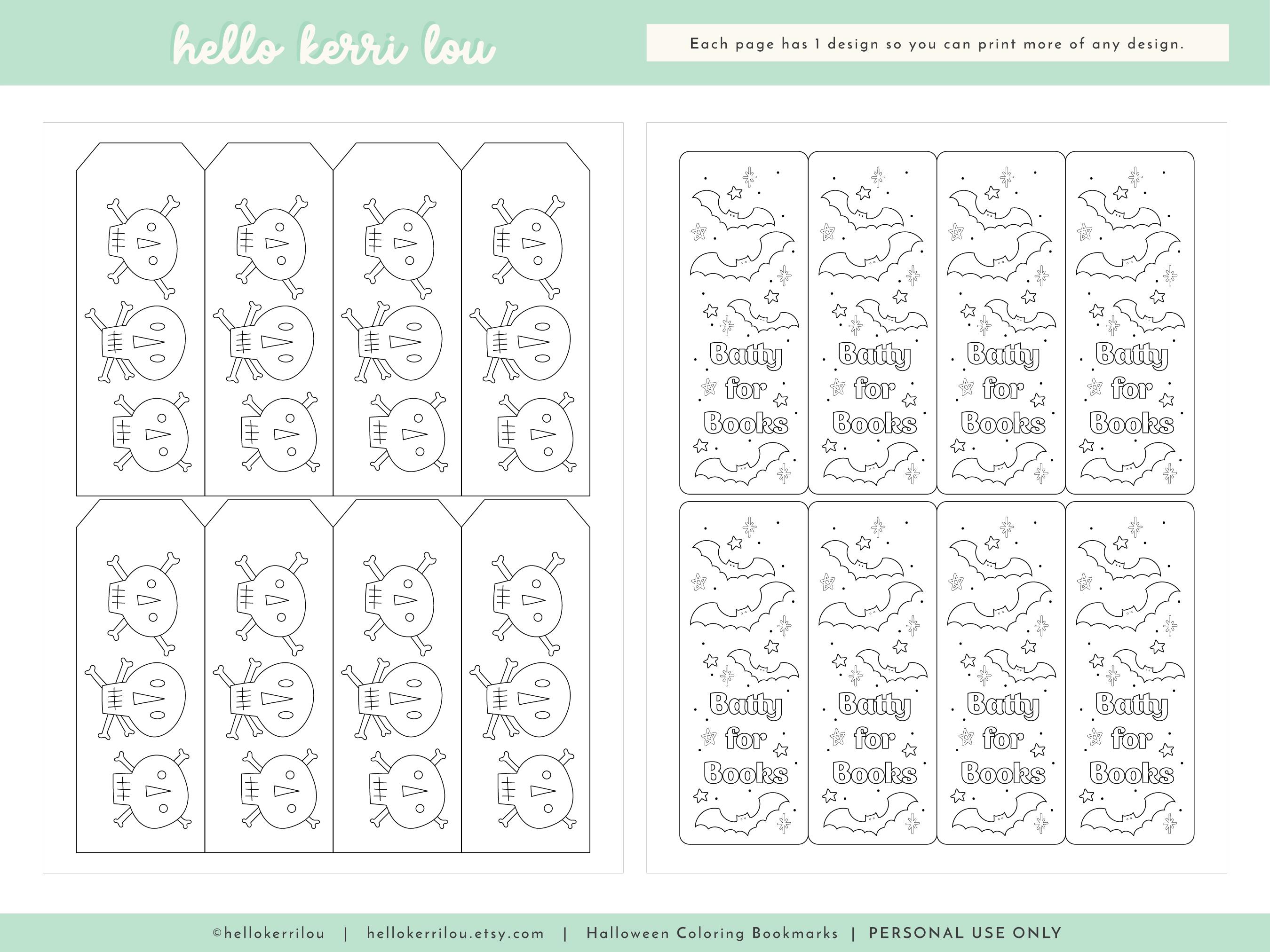 Reading Printable Coloring Bookmarks for Adults & Kids, Library Gifts ...