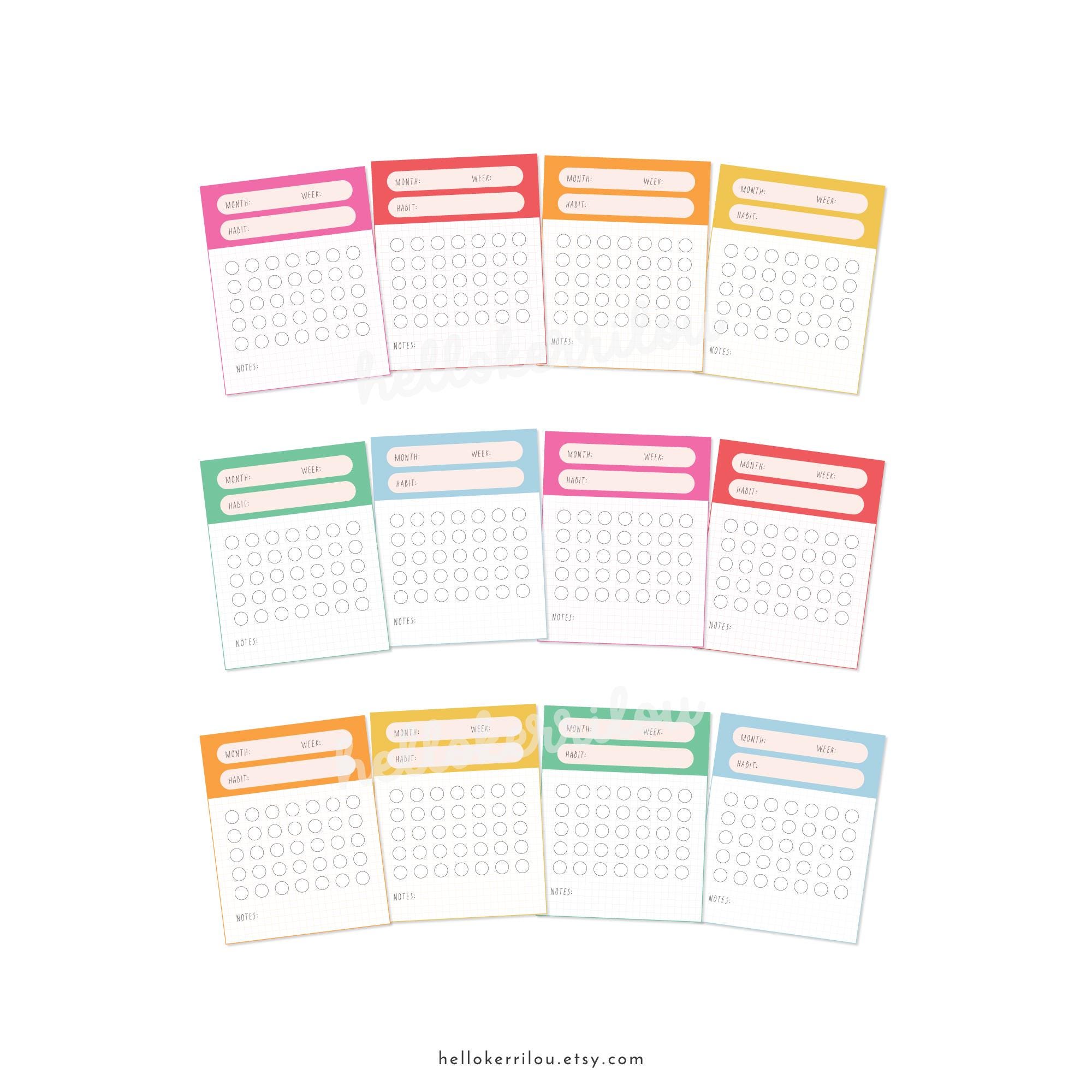 Goal Cards, Habit Tracker Cards, Goals Tracker, SMART Goal Setting Kit ...