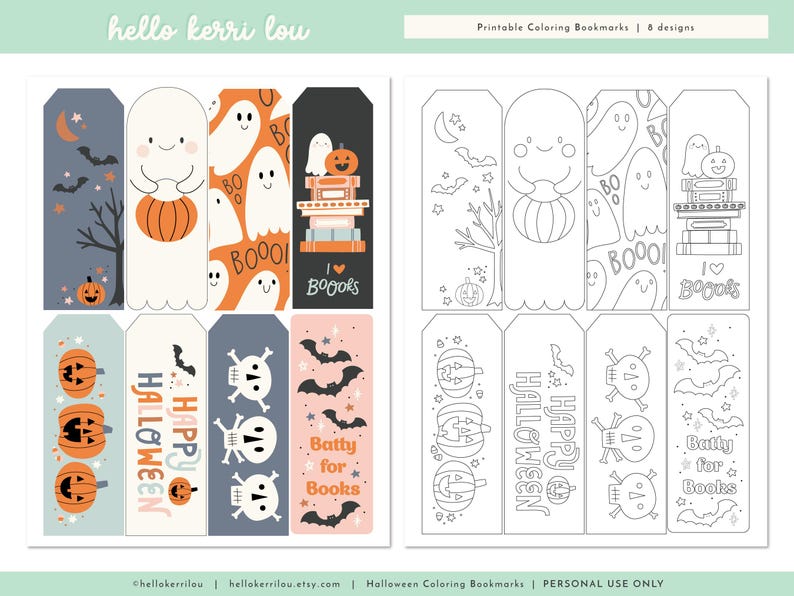 Reading Printable Coloring Bookmarks for Adults & Kids, Library Gifts ...