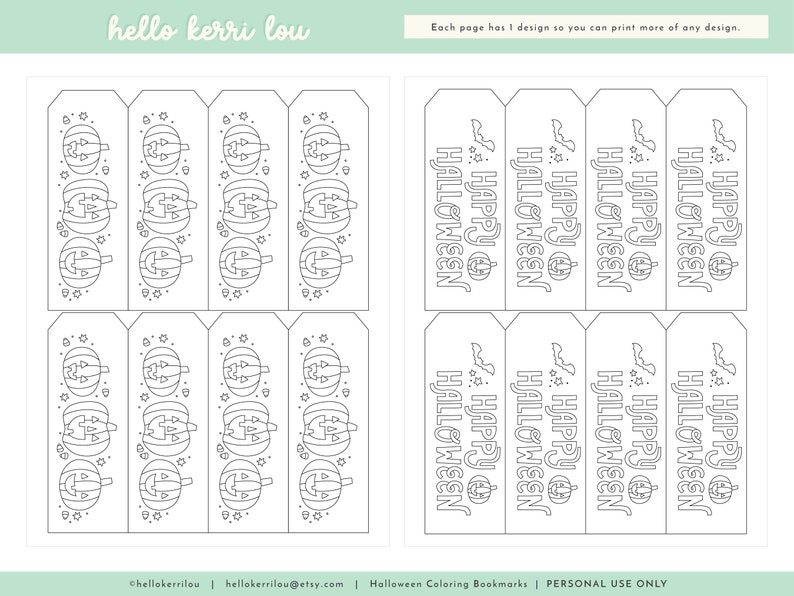 Reading Printable Coloring Bookmarks for Adults & Kids, Library Gifts ...