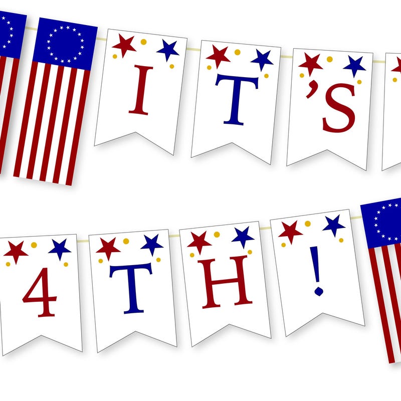4th of July Bunting - Etsy