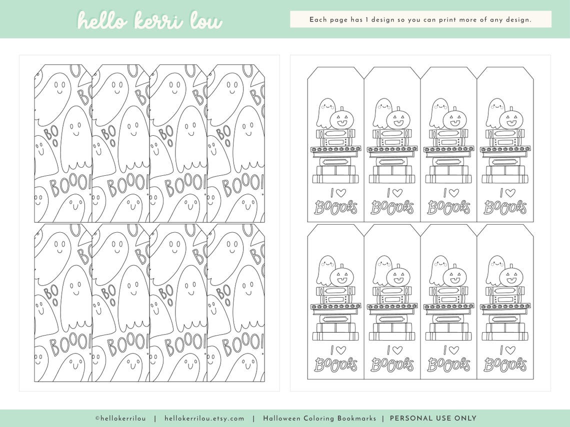 Reading Printable Coloring Bookmarks for Adults & Kids, Library Gifts ...