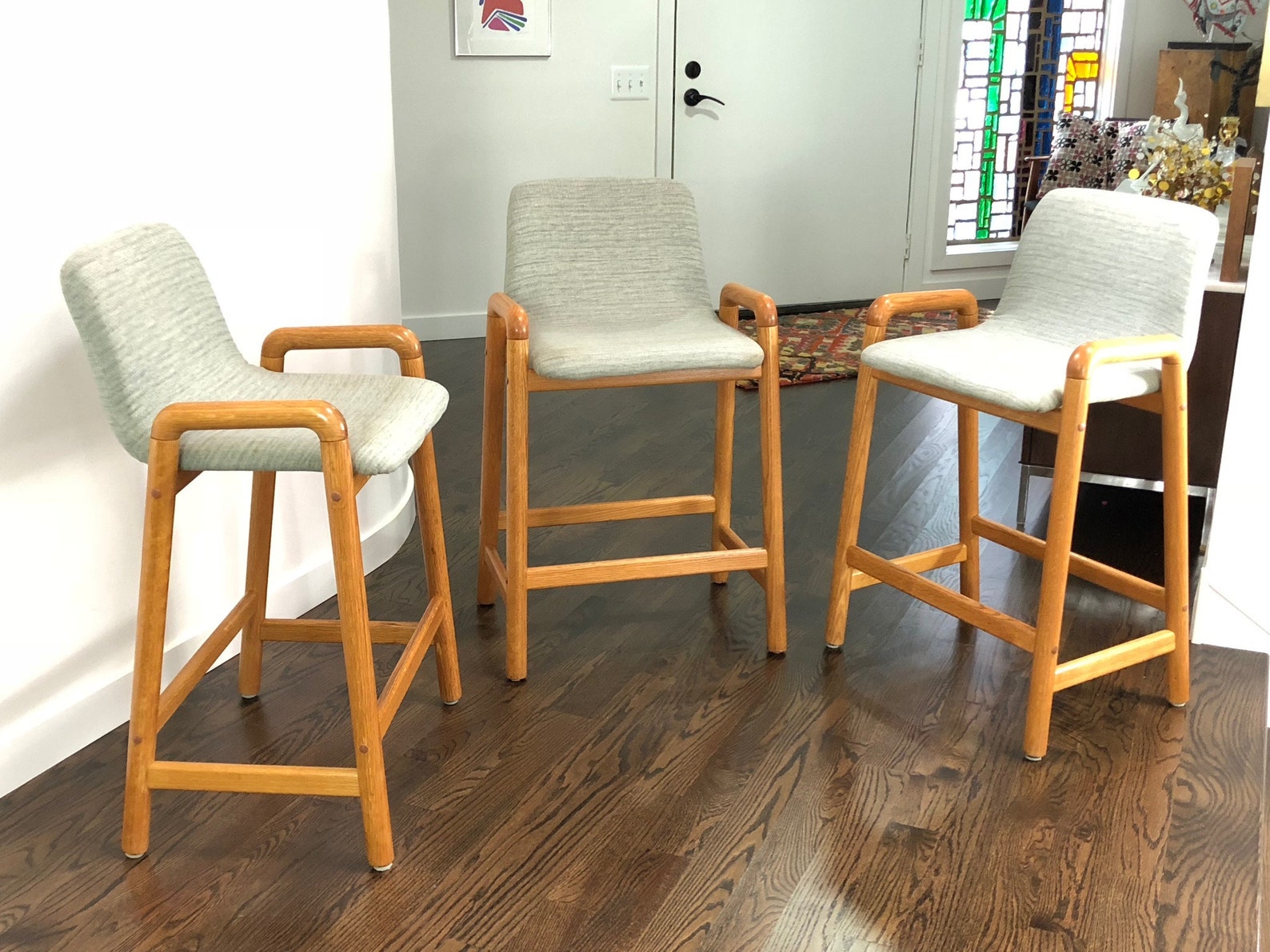 Mid Century Modern Three Bar Stools Made in Denmark - Etsy
