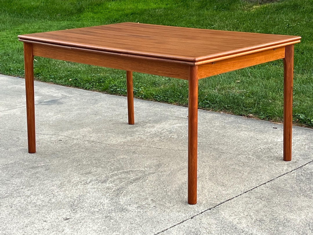Mid Century Modern Teak Dining Table by Ansager Mobler Made in Denmark ...