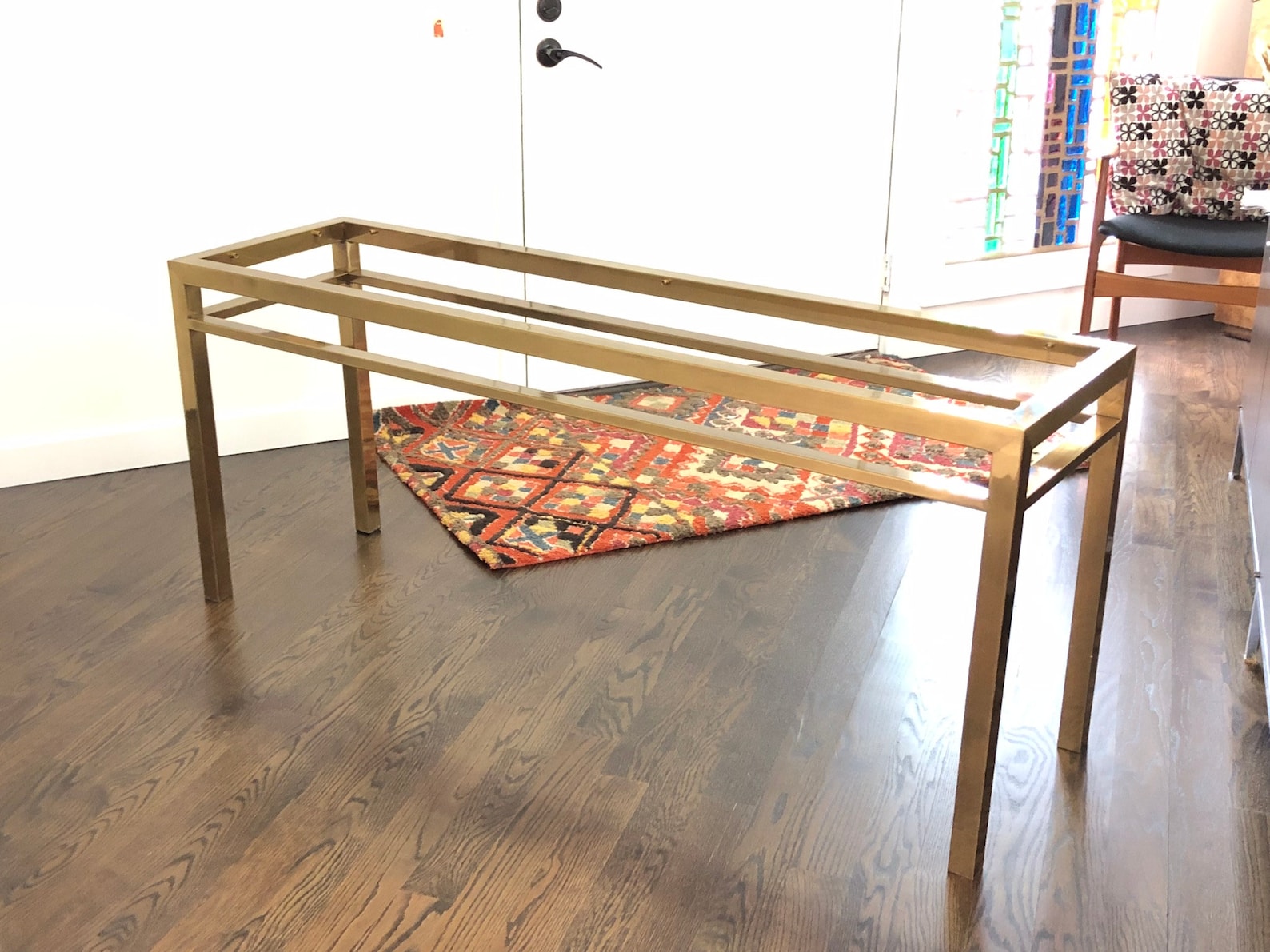 Mid Century Modern Brass Console Table Base - Etsy
