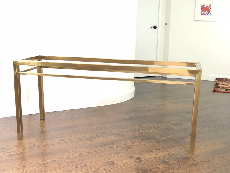 Mid Century Modern Brass Console Table Base - Etsy