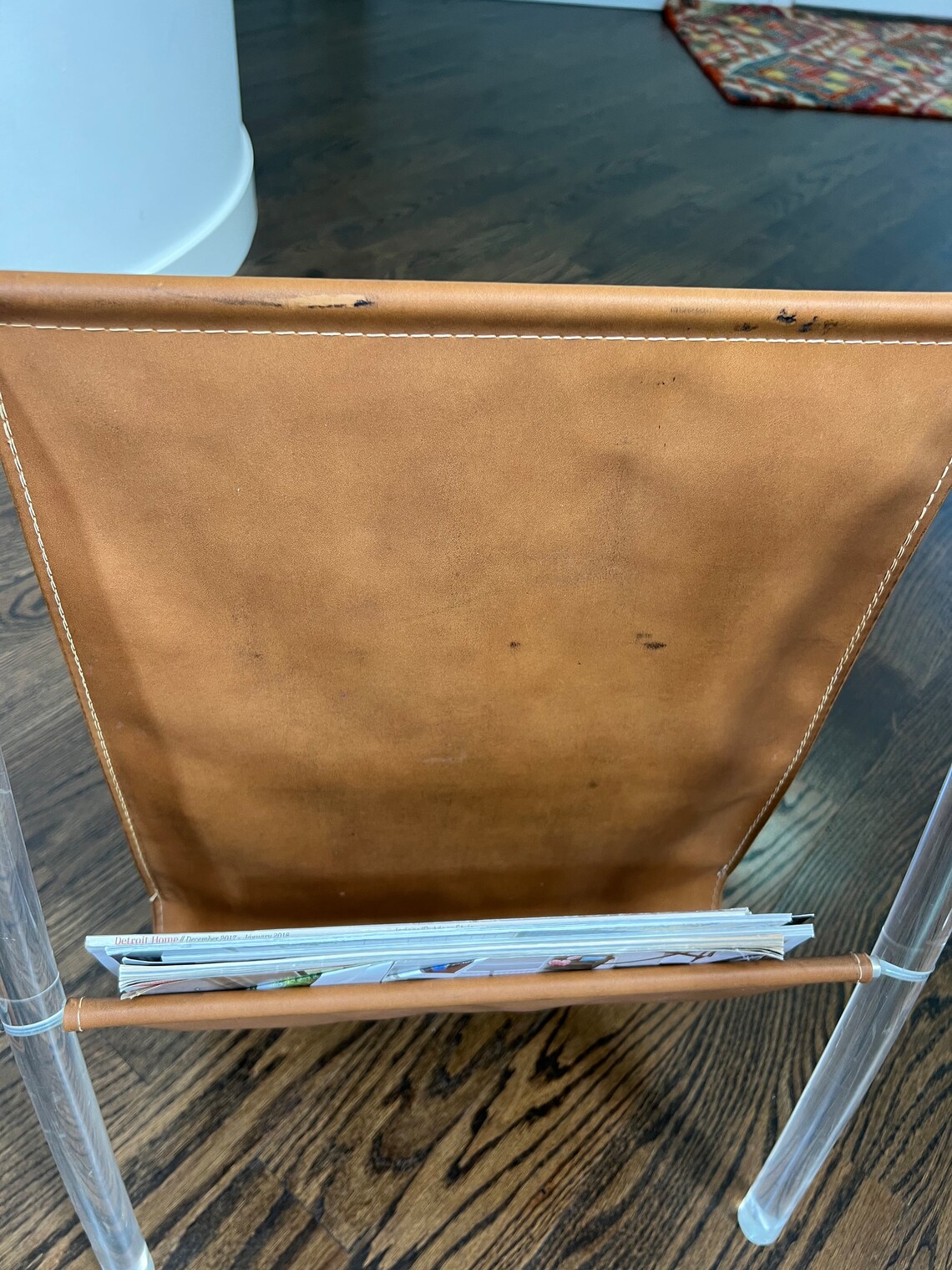 Mid Century Modern Lucite & Vinyl Magazine Rack - Etsy