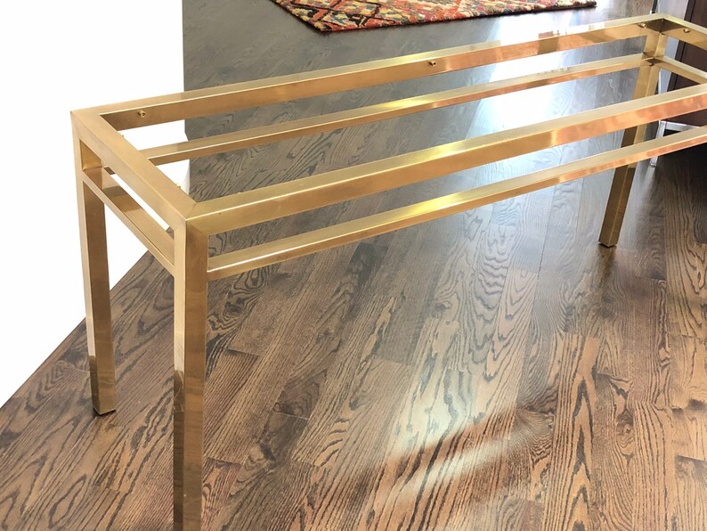 Mid Century Modern Brass Console Table Base - Etsy