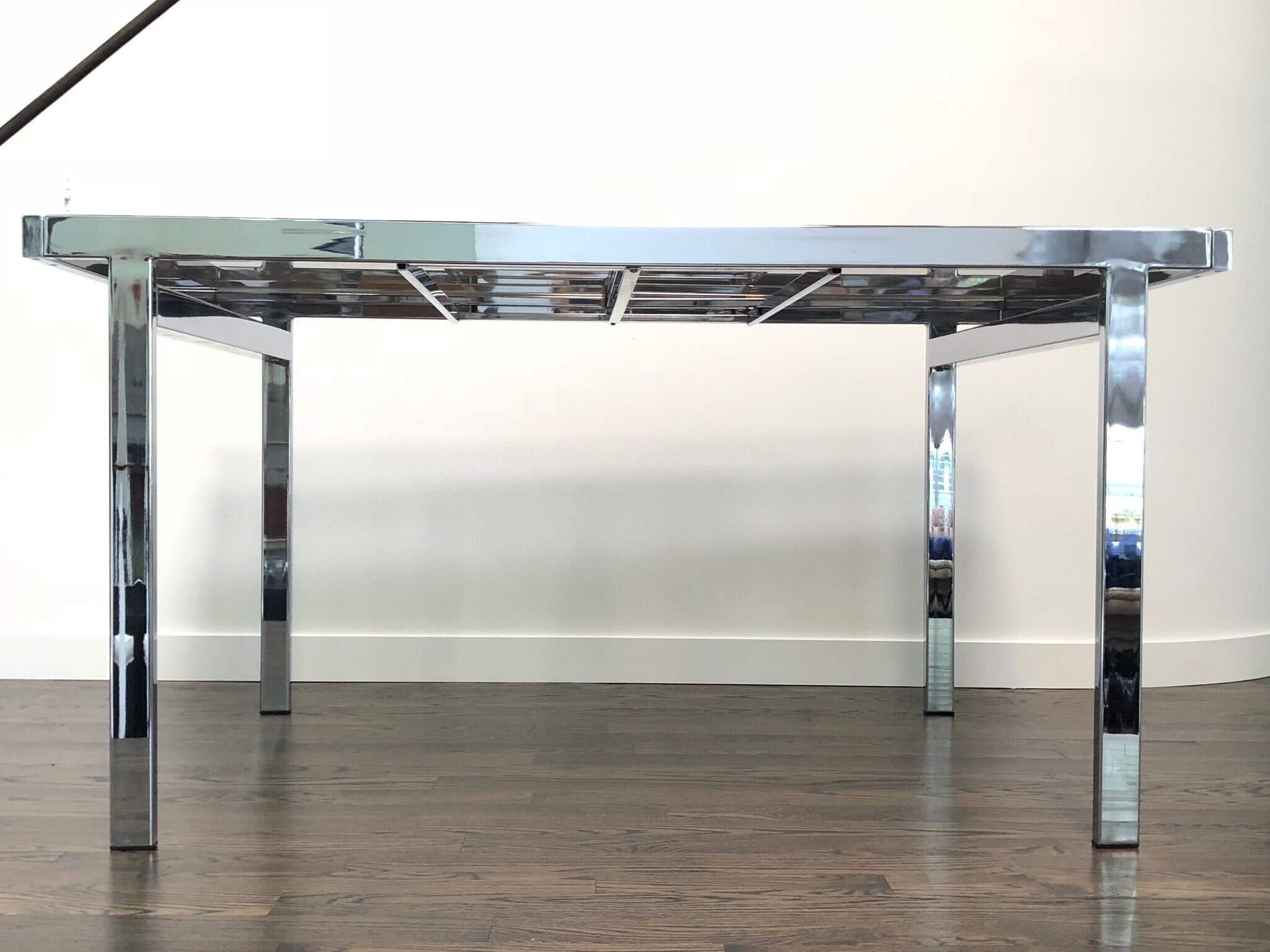 Mid Century Modern Milo Baughman Chrome Dining Table - Etsy