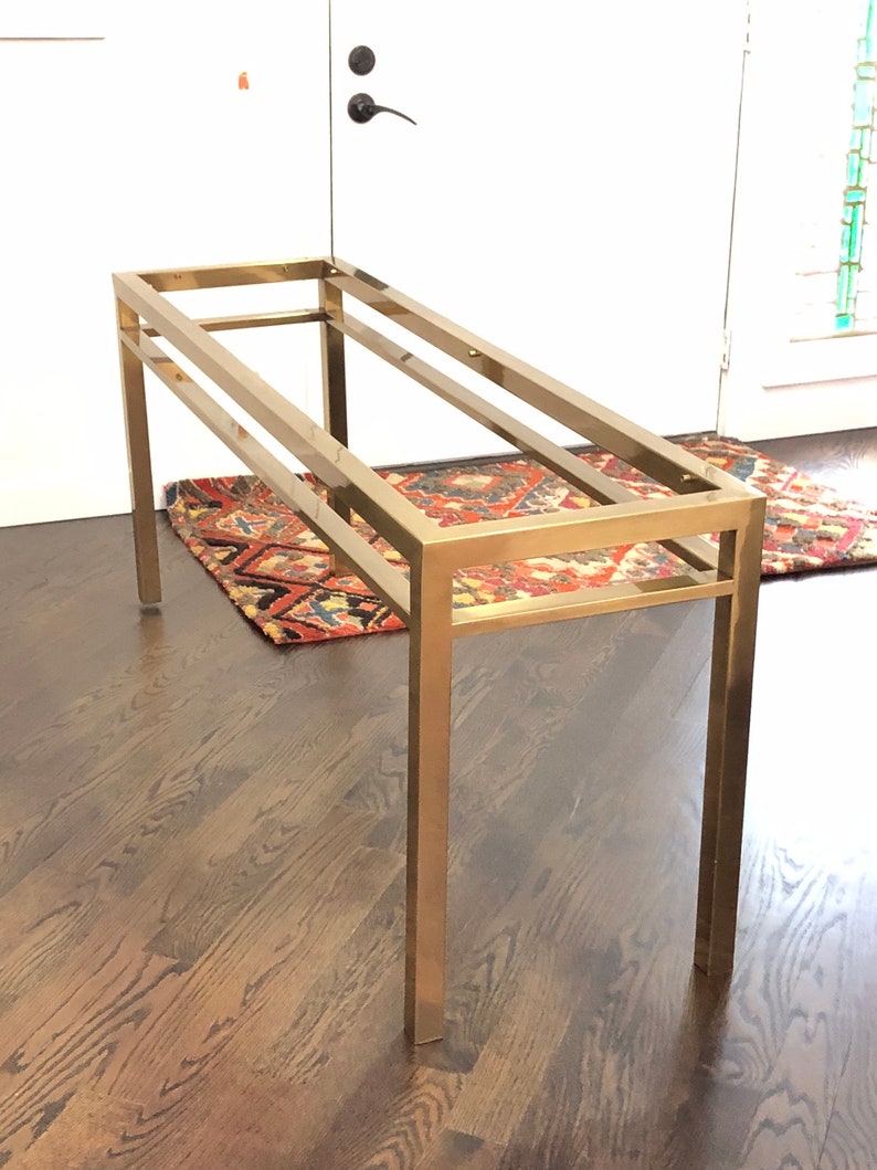 Mid Century Modern Brass Console Table Base - Etsy