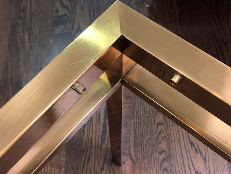 Mid Century Modern Brass Console Table Base - Etsy