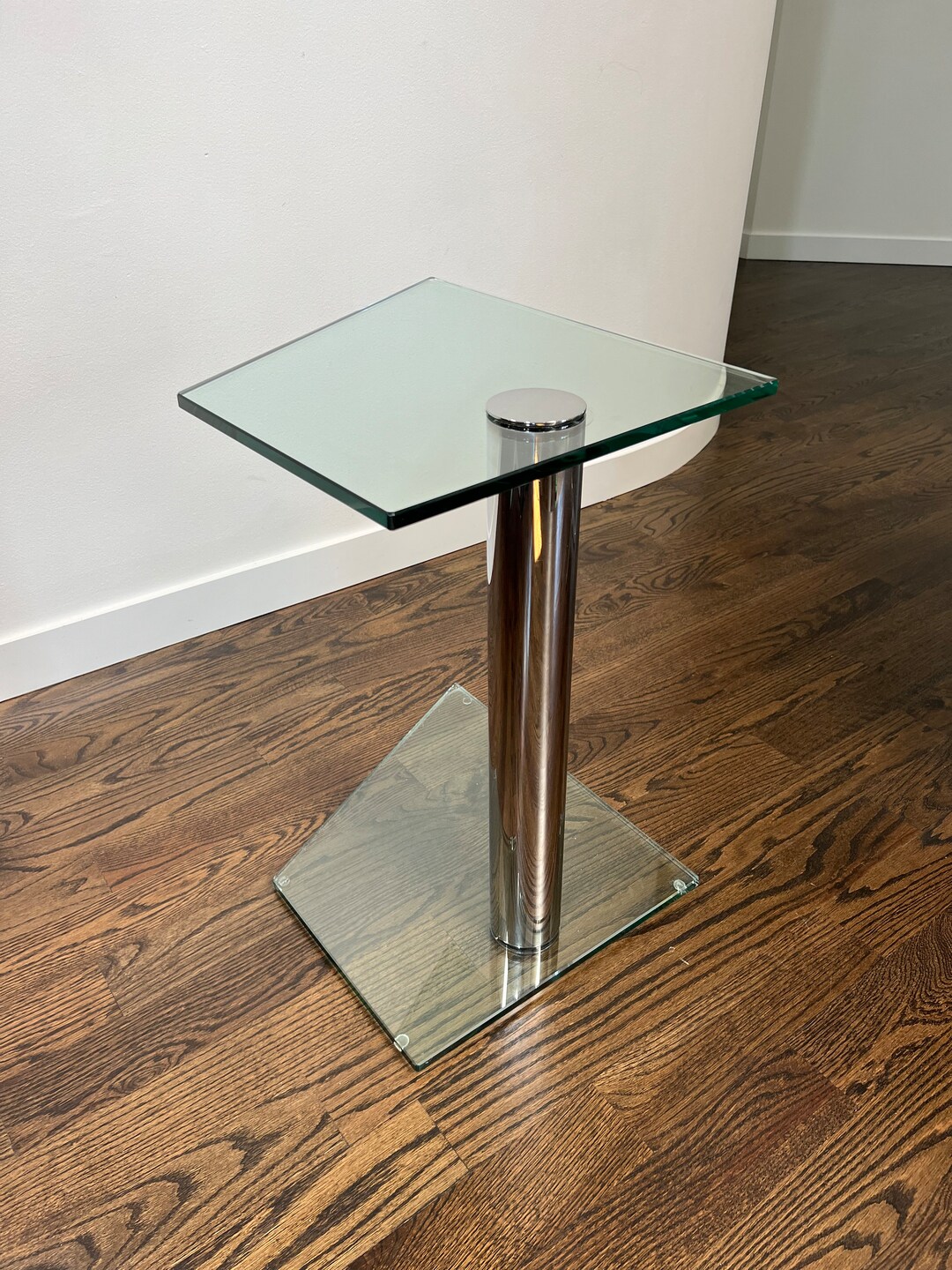 Mid Century Modern Chrome & Glass Side Table, Pace Collection - Etsy
