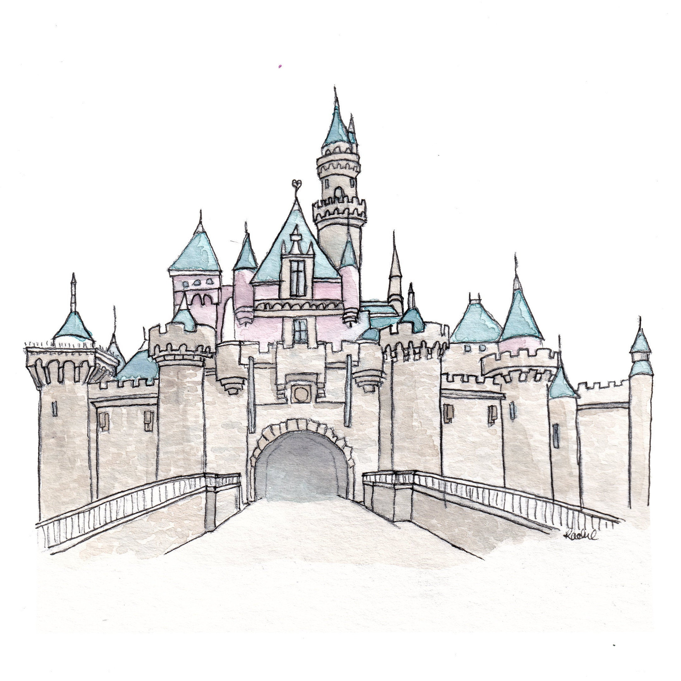 Disney Princess Castle Drawing