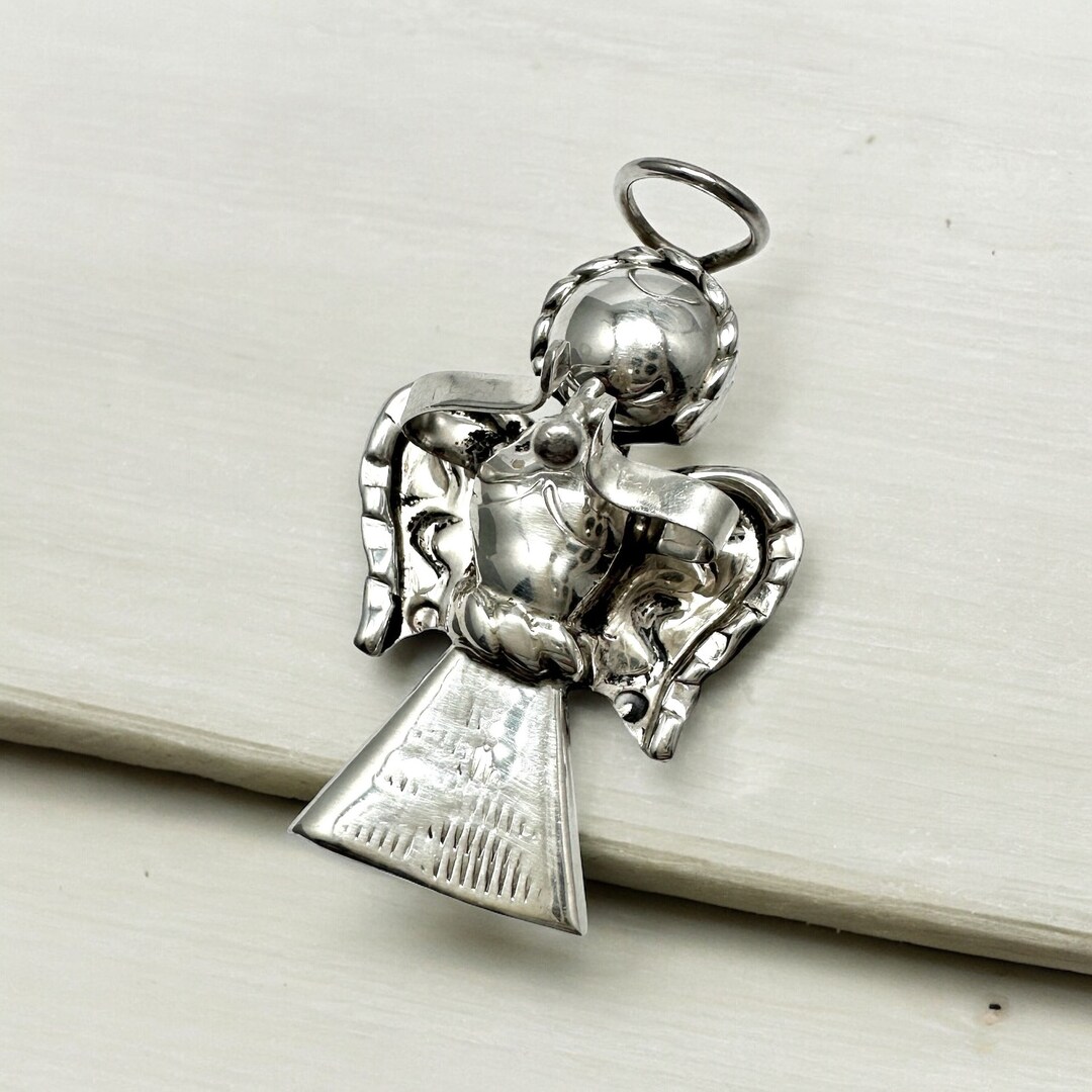Vintage Sterling Silver Angel Pin/brooch/pendant, 925 Vintage Angels ...