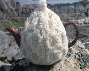 Aran Teapot Cozy / Wool Teapot Cozy / Hand Knitted Tea Cosy | Etsy