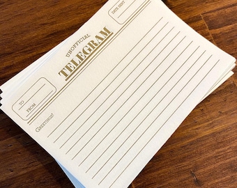 Telegram Postcard, Vintage Postcard, Flatcards, Stationery Set ...