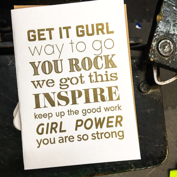 Girl Power Card - Etsy