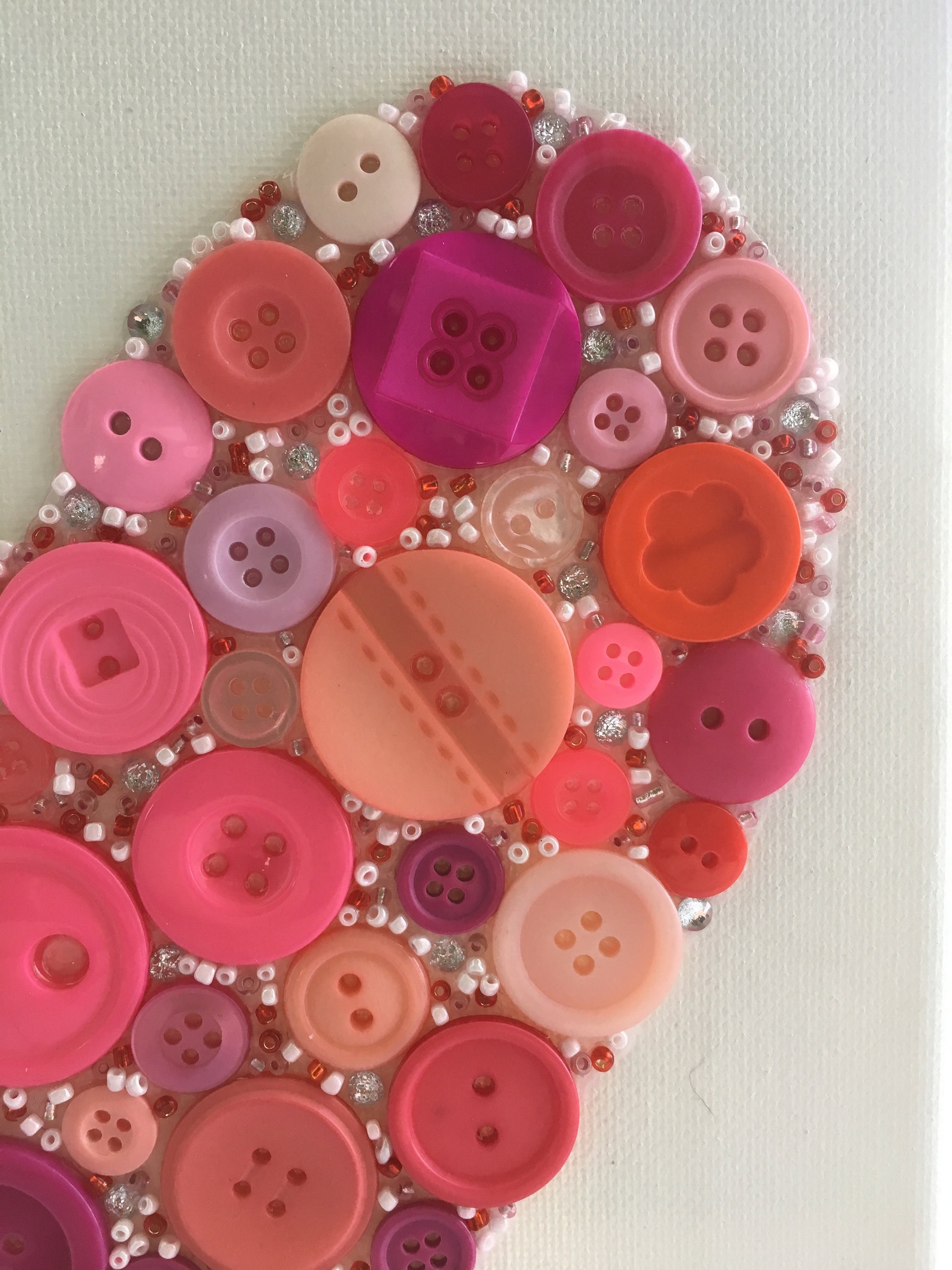 Heart Button Art - Etsy