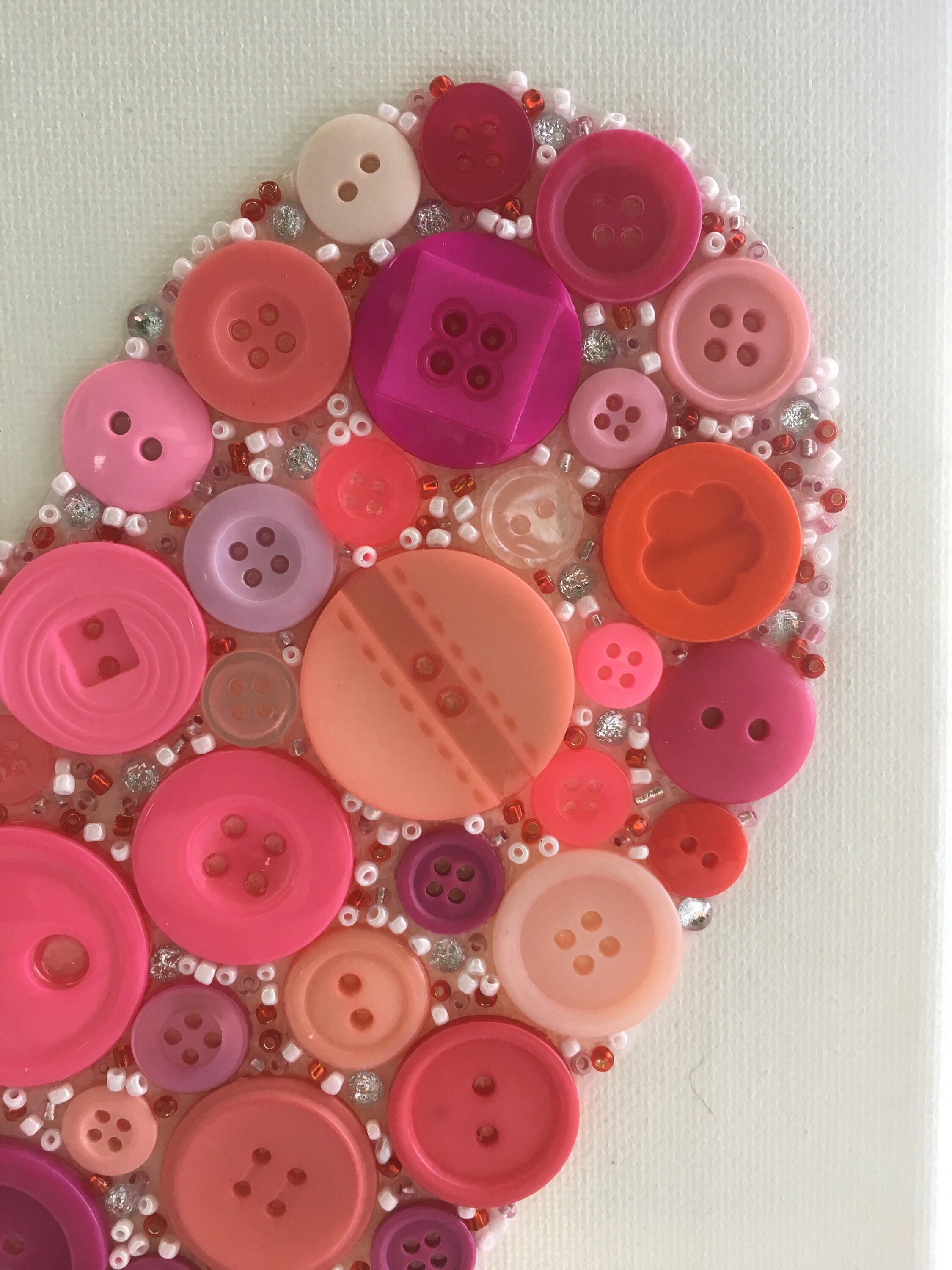 Heart Button Art - Etsy