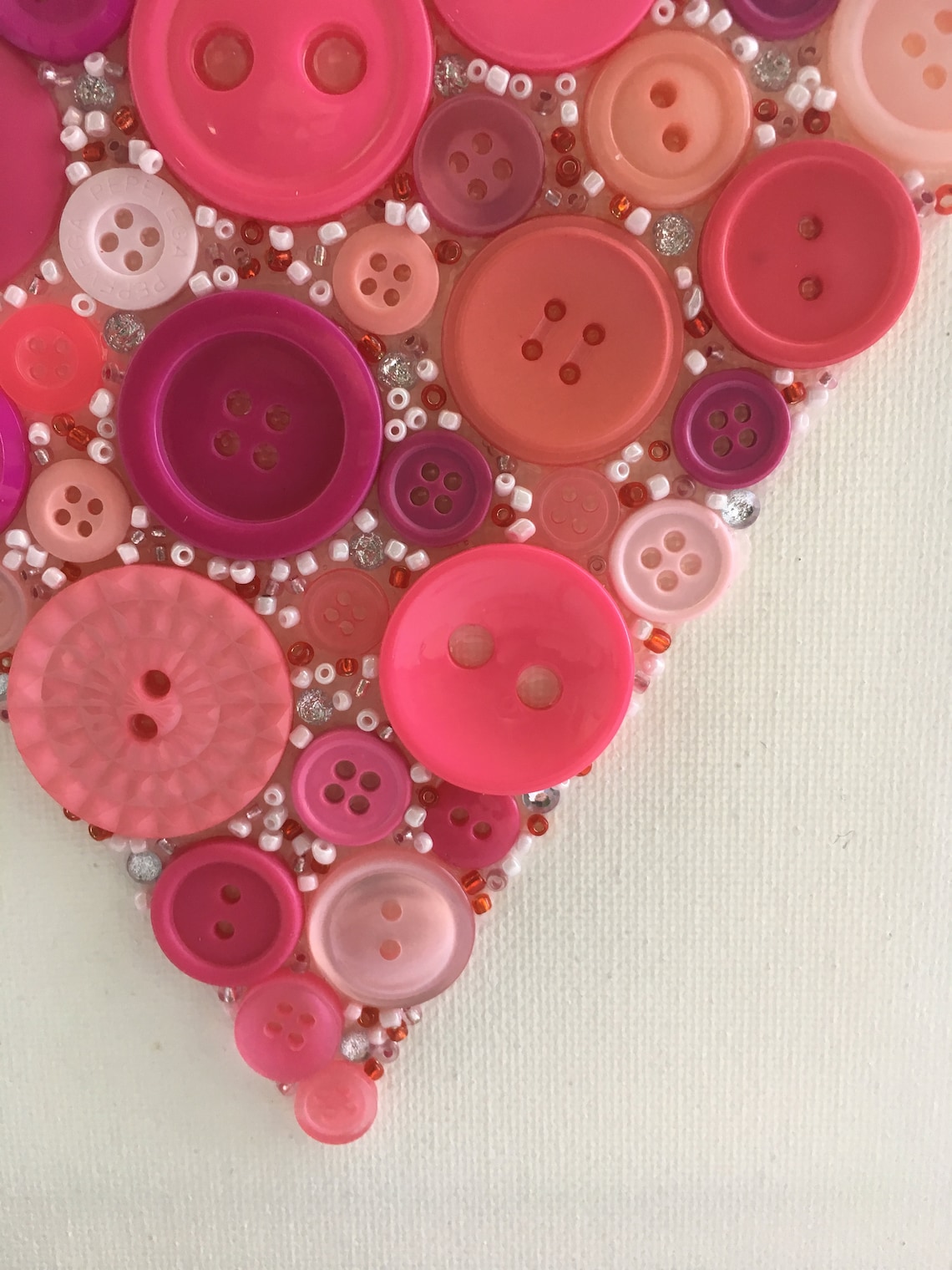 Heart Button Art - Etsy