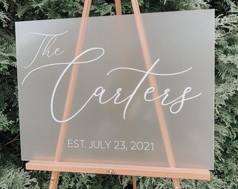 Plexiglass Wedding Sign - Etsy