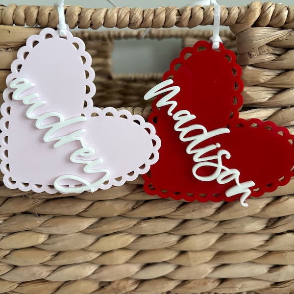 Heart Name Tag - Etsy