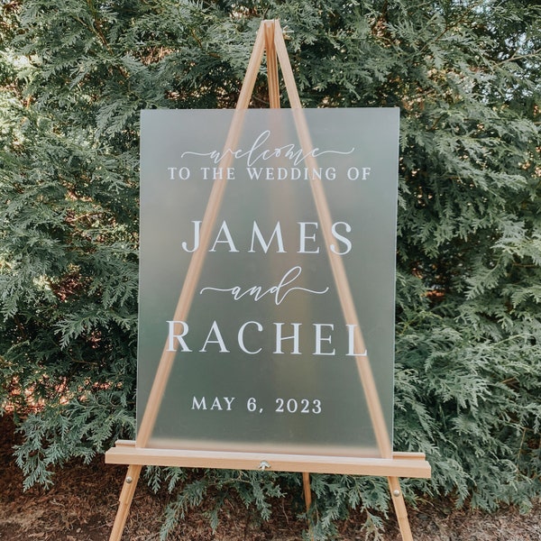 Frosted Acrylic Wedding Sign - Etsy