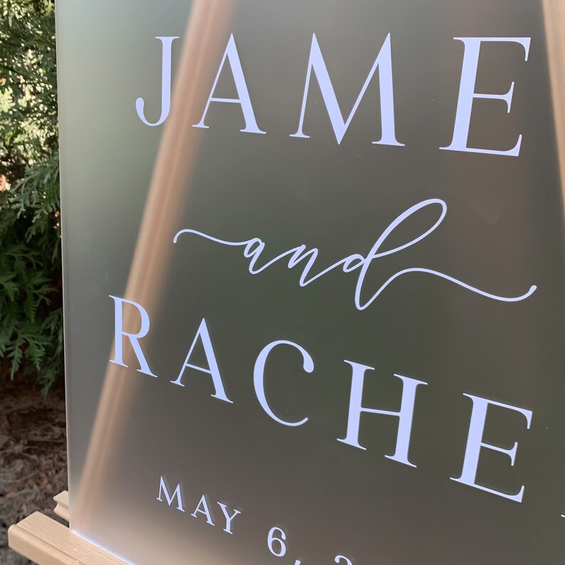 Frosted Acrylic Wedding Sign Frosted Acrylic Welcome Sign - Etsy