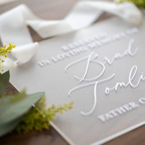 Memorial Chair Sign for Wedding | Reserved in Memory of Sign for Chair ...