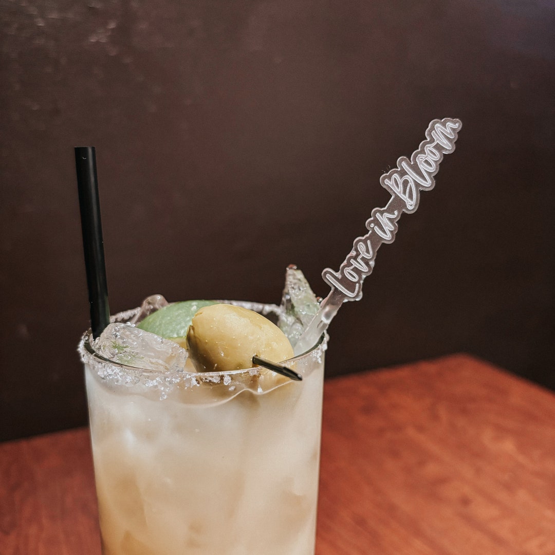 Personalized Acrylic Drink Stir Sticks | Custom Cocktail Swizzle Stick ...