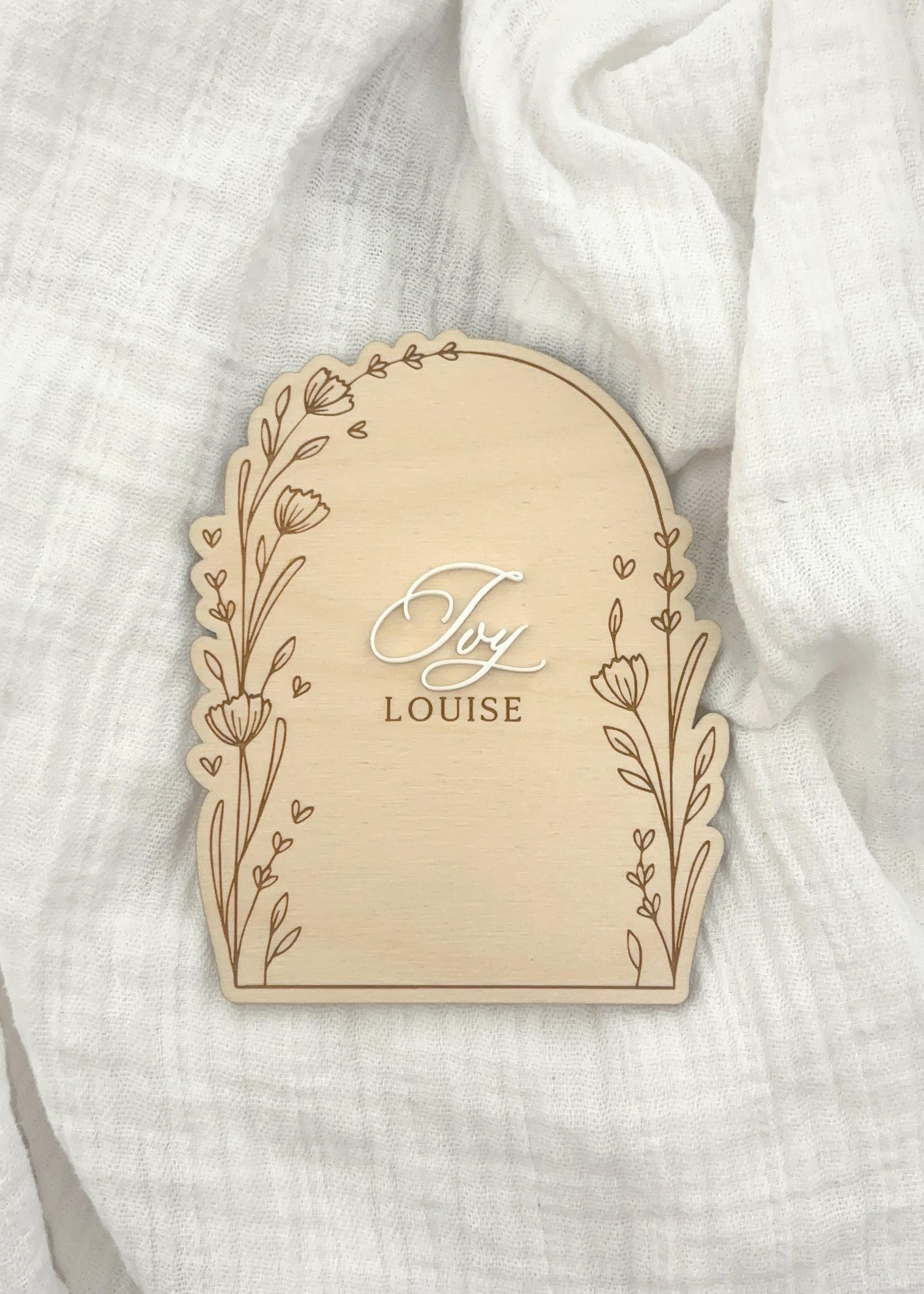 Oval Baby Name Announcement Sign | Wooden Oval Birth Announcement Sign ...
