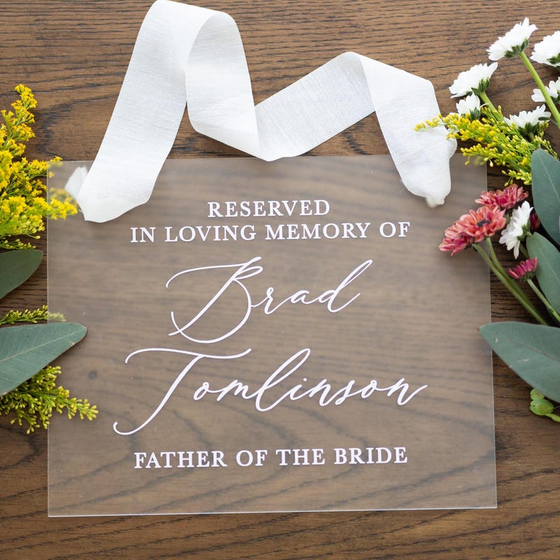 Memorial Chair Sign - Etsy