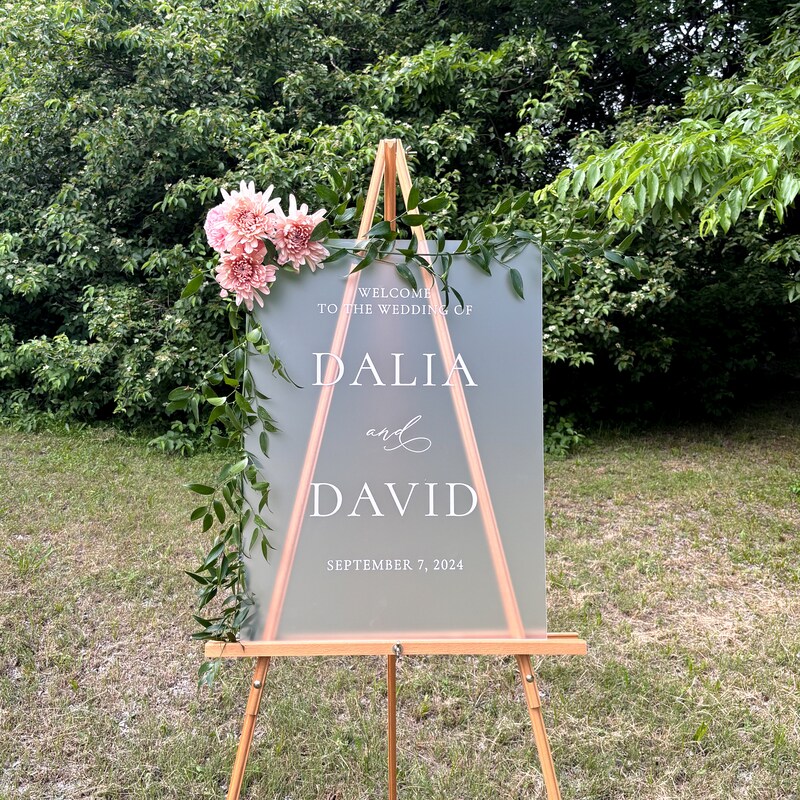 Frosted Acrylic Wedding Sign - Etsy