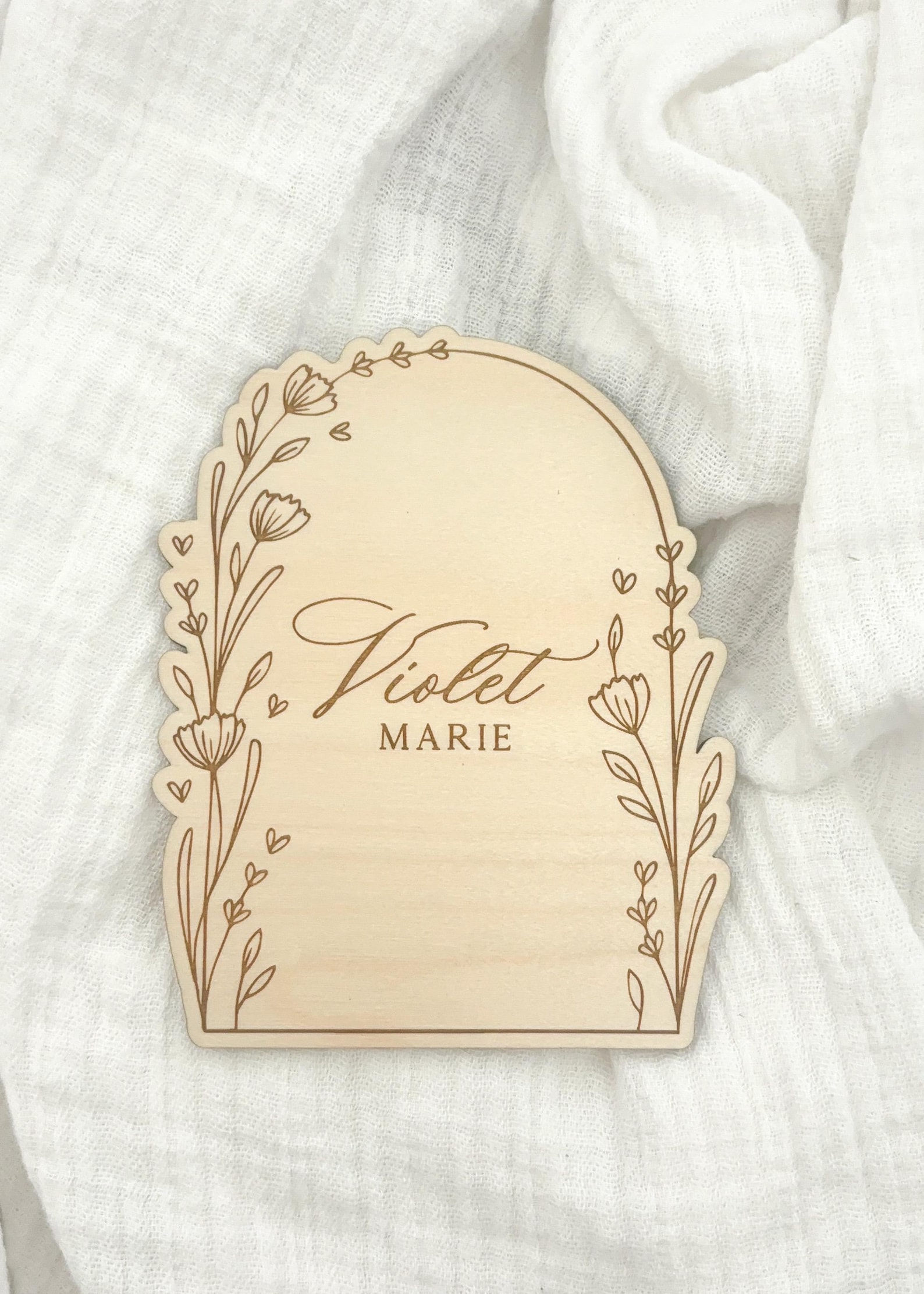Oval Baby Name Announcement Sign | Wooden Oval Birth Announcement Sign ...