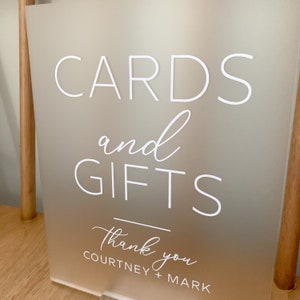 Acrylic Personalized Cards & Gifts Sign | Gift Table Sign | White ...