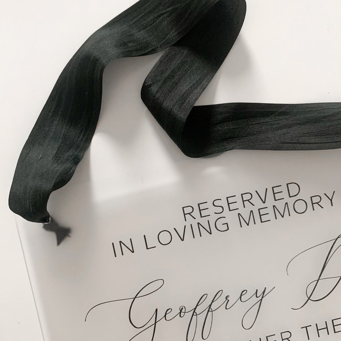 Frosted Acrylic Reserved in Loving Memory of Sign Reserved - Etsy