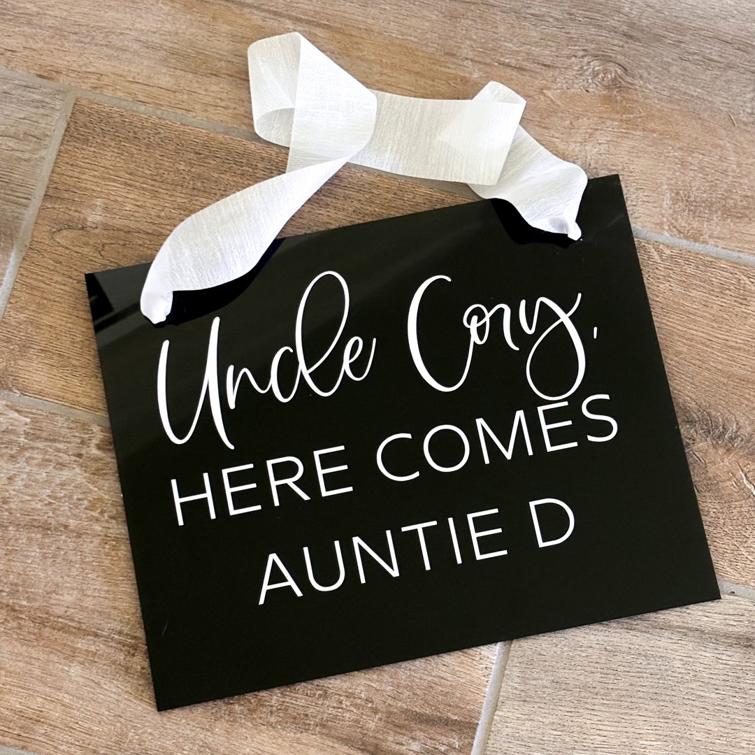 Personalized Here Comes the Bride Sign | Personalized Ring Bearer Sign ...