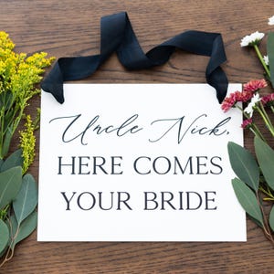 Personalized Here Comes Your Bride Sign | Personalized Ring Bearer Sign ...