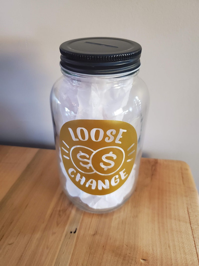 Assorted Coin/money Bank Jars W/ Coin Slot Lid-vinyl or Etched Glass ...