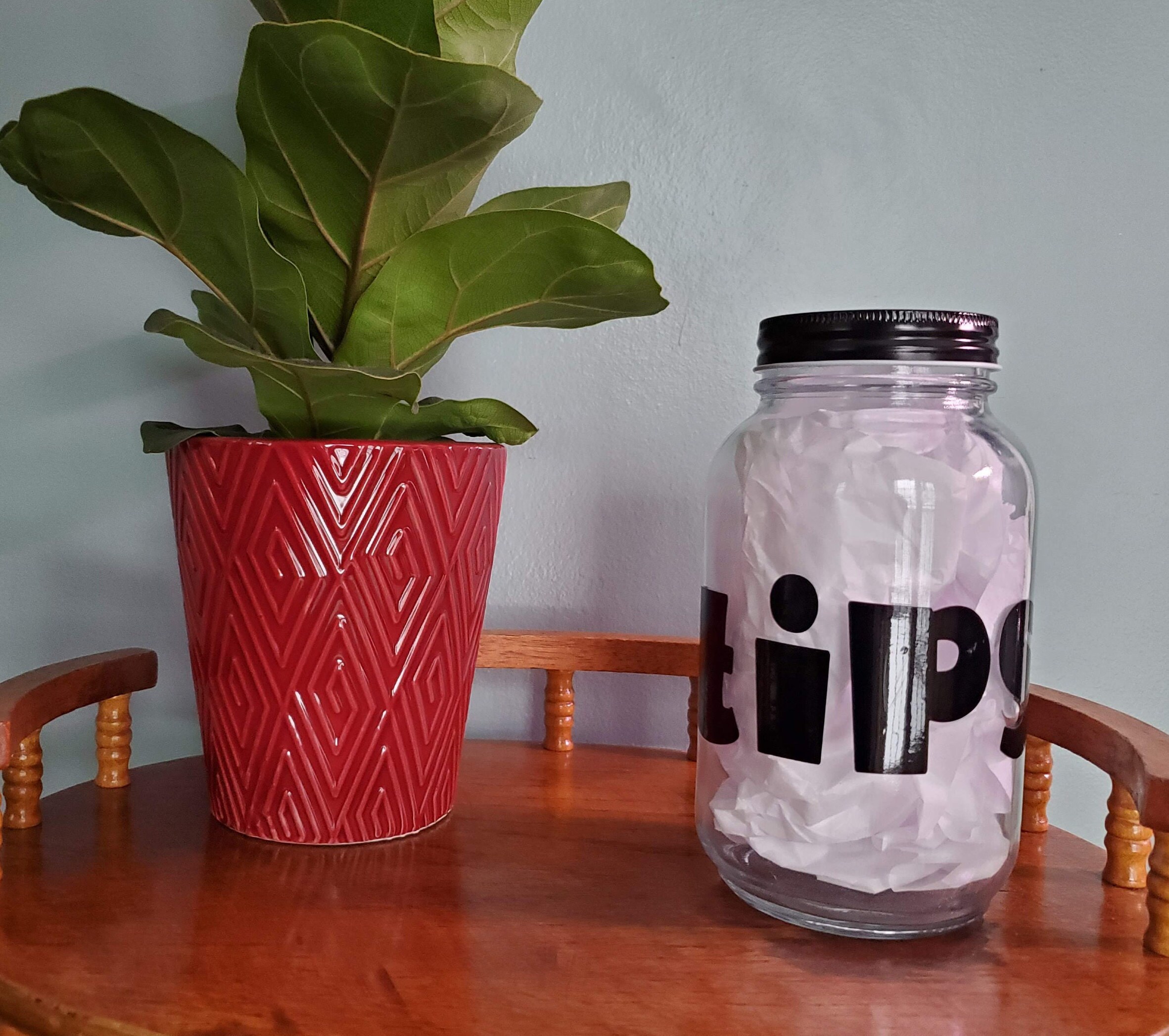 Assorted Coin/money Bank Jars W/ Coin Slot Lid-vinyl or Etched Glass ...