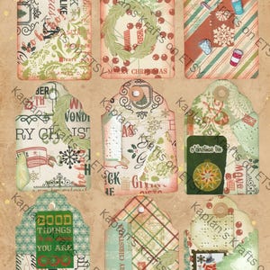 Christmas Digital/printable Gift Tags Set of 18 - Etsy