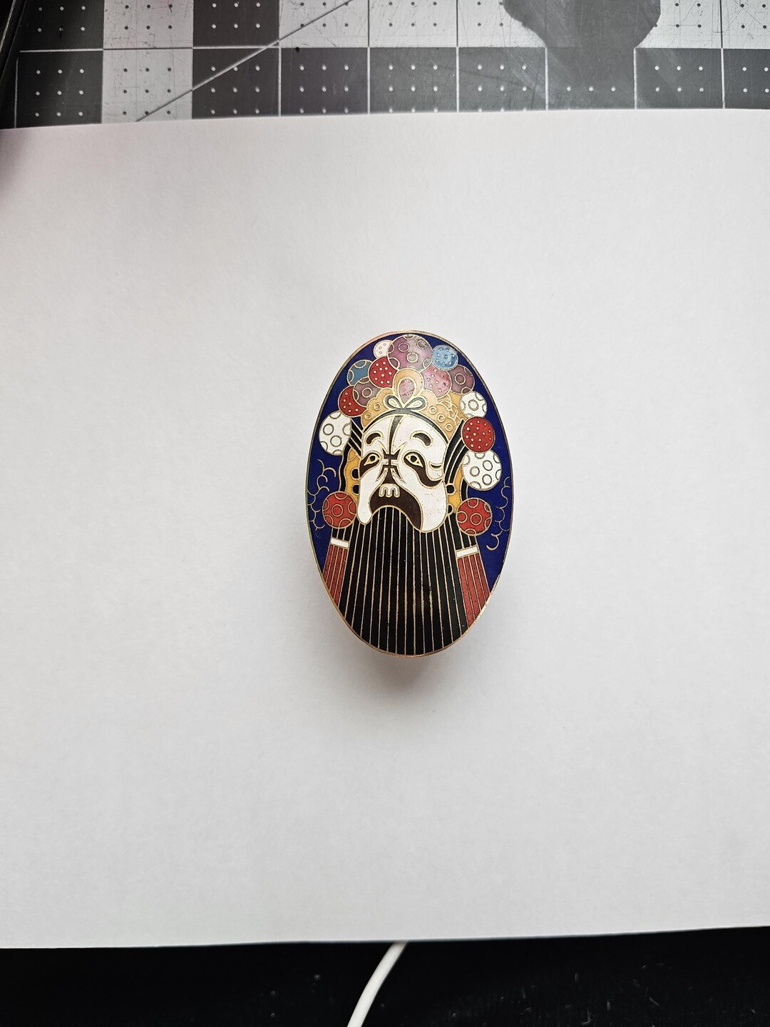 Vintage Cloisonna Chinese Peking Opera Trinket Box - Etsy