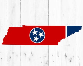 Tennessee flag svg | Etsy
