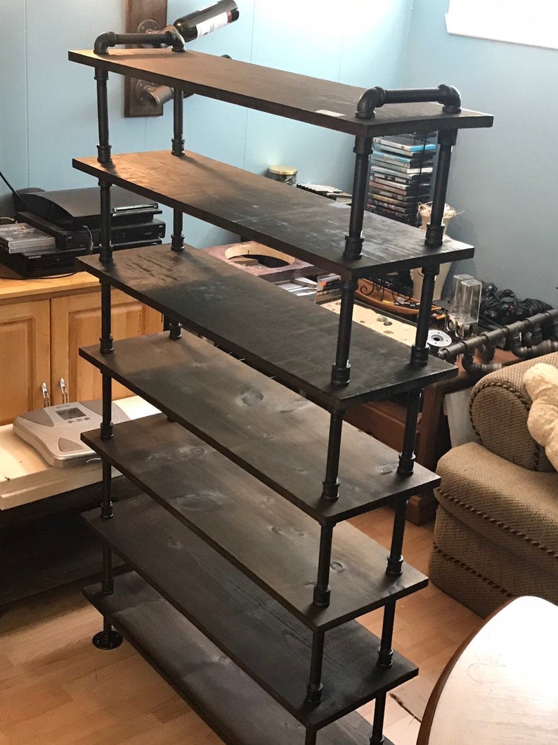 7 Shelf Industrial Style Shoe Rack Display Rack Bookcase - Etsy