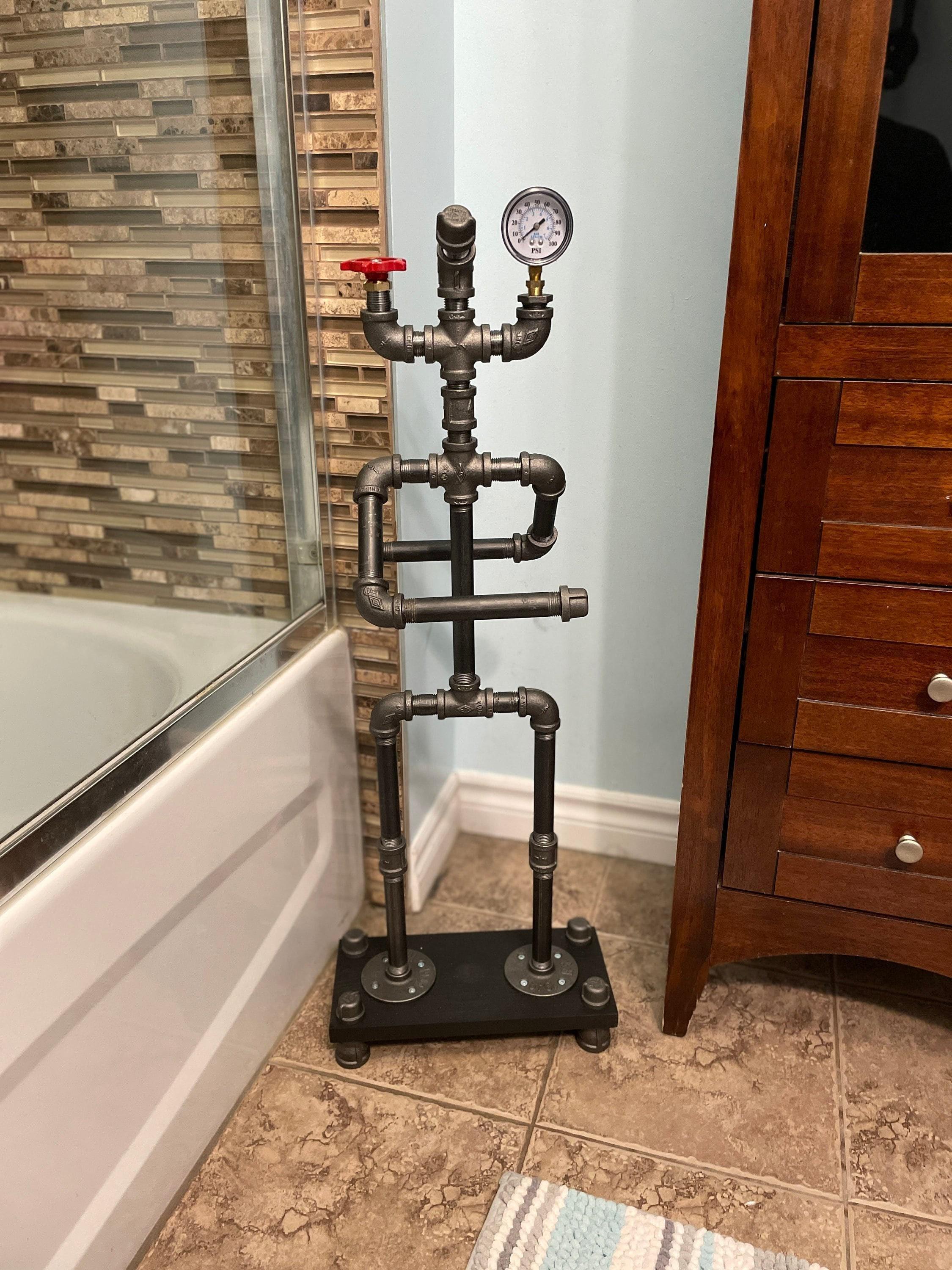 Steampunk Stan Toilet Paper Butler - Industrial Bathroom Decor - Etsy