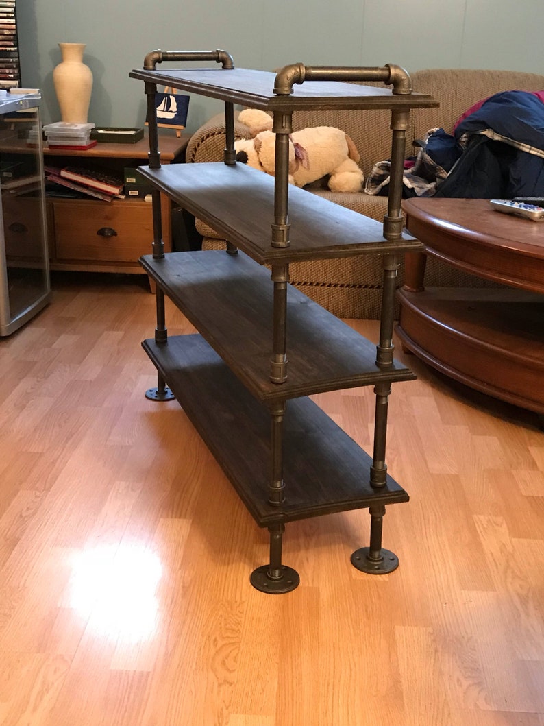 4 shelf Industrial style boot rack display rack shoe rack | Etsy