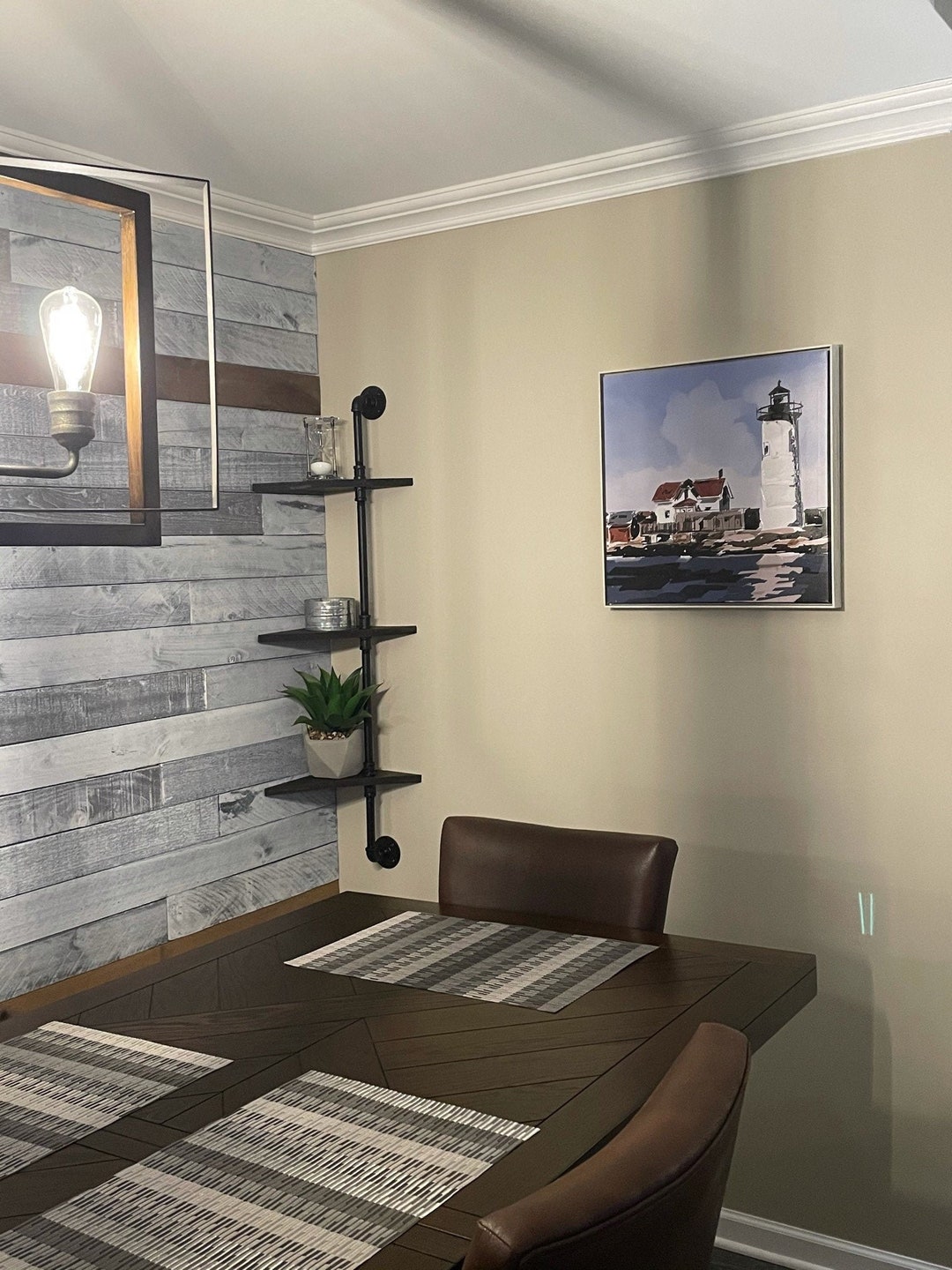 Industrial Style Corner Shelf corner Pipe Shelf corner Pipe Shelves ...